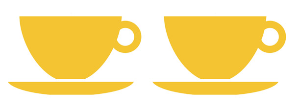 Saffron Yellow Teacup Cut Out