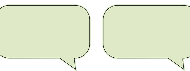 Sage Green Rectangle Speech Bubble Labels
