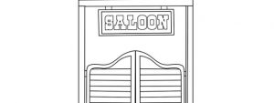 Saloon Doors Template – Large