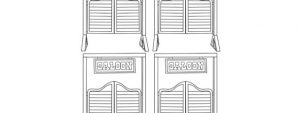 Saloon Doors Template – Small