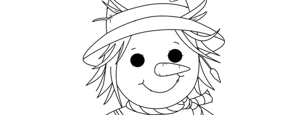 Scarecrow Head Template Large