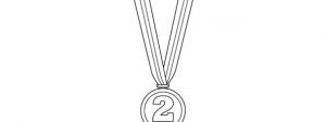 Second Place Medal Template – Large