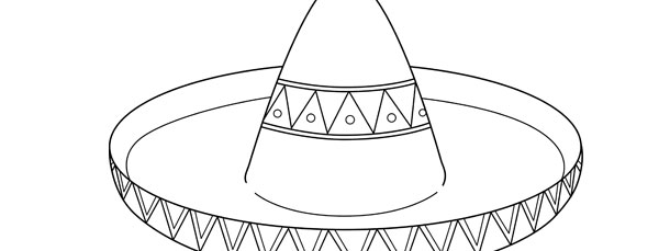 Sombrero Template Large