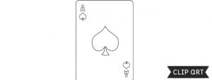 Spade Card Template – Clipart