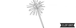 Sparkler Template – Clipart