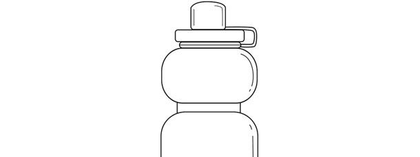 Sports Water Bottle Template Large
