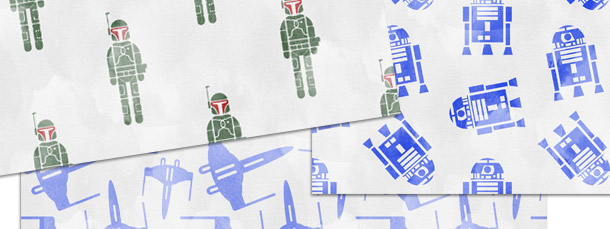 Free Star Wars Watercolor Theme Paper