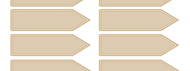 Tan Arrow Flag Labels