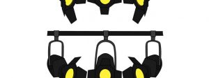 Theatre Stage Lights Cut Out – Medium