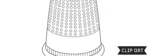 Thimble Template – Clipart