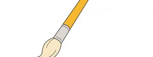 Thin Paint Brush Cut Out – Large