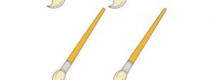 Thin Paint Brush Cut Out – Small