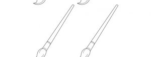 Thin Paint Brush Template – Small