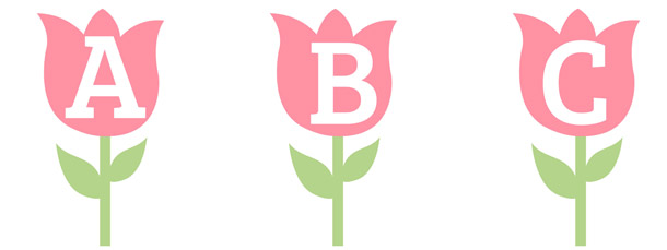 Free Printable Tulip Alphabet