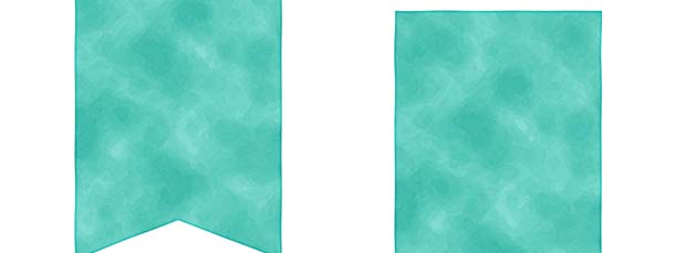 Turquoise Saturated Watercolor Bunting Banner Cut Out
