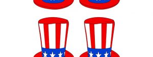 Uncle Sam Patriotic Hat Cut Out – Small
