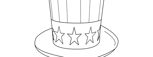 Uncle Sam Patriotic Hat Template Large