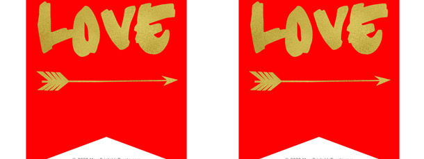 Valentine’s Day Bunting Banner Cut Out