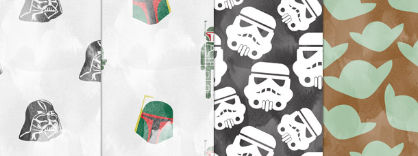 Free Watercolor Star Wars Theme Paper