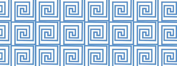 White Background Cornflower Blue Greek Key Scrapbook Paper