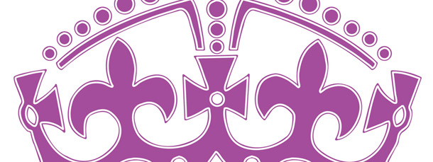 White-Outlined Plum Purple Keep Calm Crown