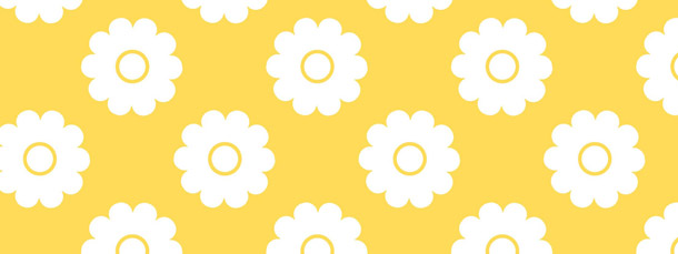 Yellow Flowery Scrapbook Paper