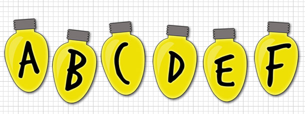 Yellow Stranger Things-Inspired Christmas Light Alphabet