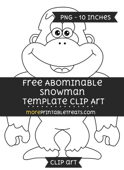 Abominable Snowman Template Clipart
