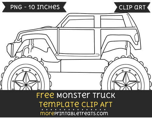 Monster Truck Template Clipart