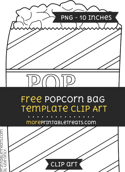 Popcorn Bag Template Clipart