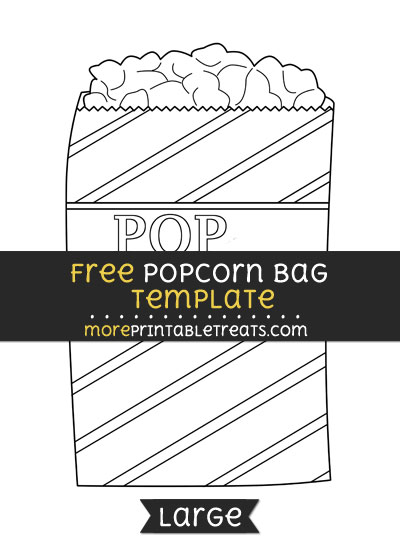 Popcorn Bag Template Large