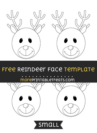 Reindeer Face Template Small